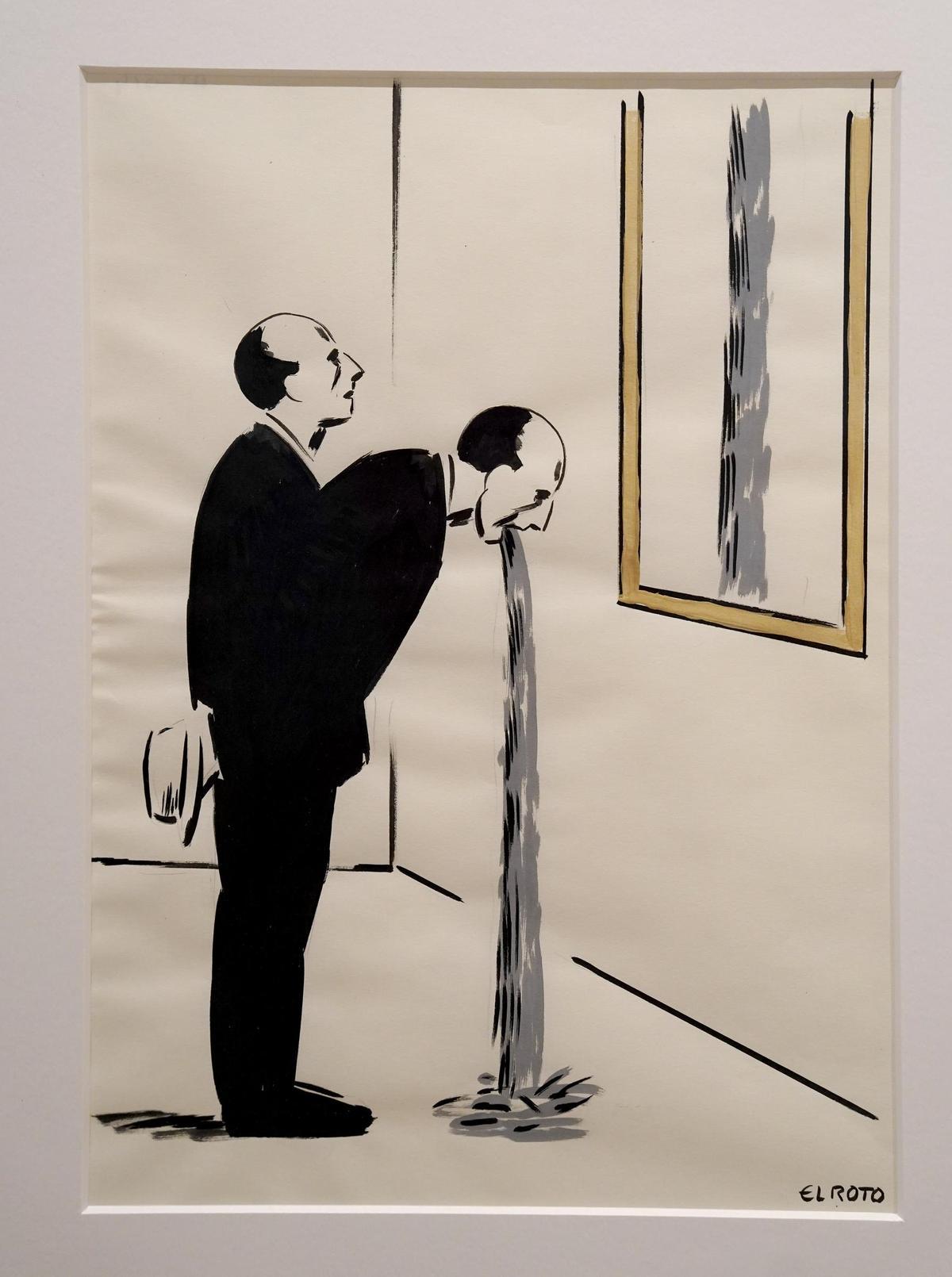 Exposición del dibujante español llamado OPS, El Roto, Rábago | FOTOS